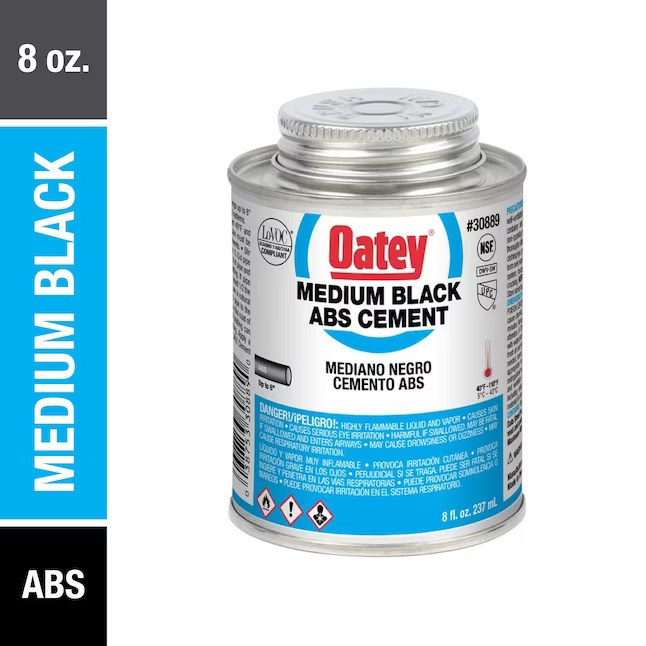 Oatey 8-fl oz Black Abs Cement – Saber Sales & Service