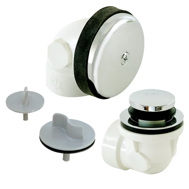 Eastman 1.5-in Chrome Foot Lock Drain with PVC – Saber Sales