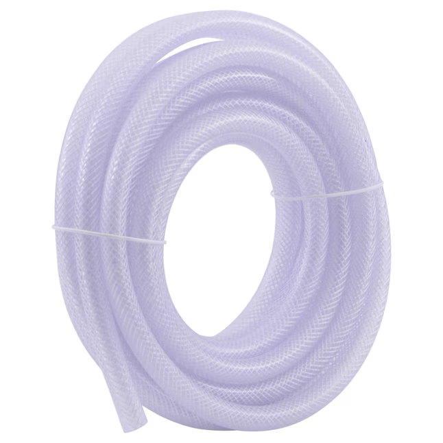 EZ-FLO 1/4-in ID x 20-ft Reinforced PVC Clear Reinforced Braided Vinyl ...