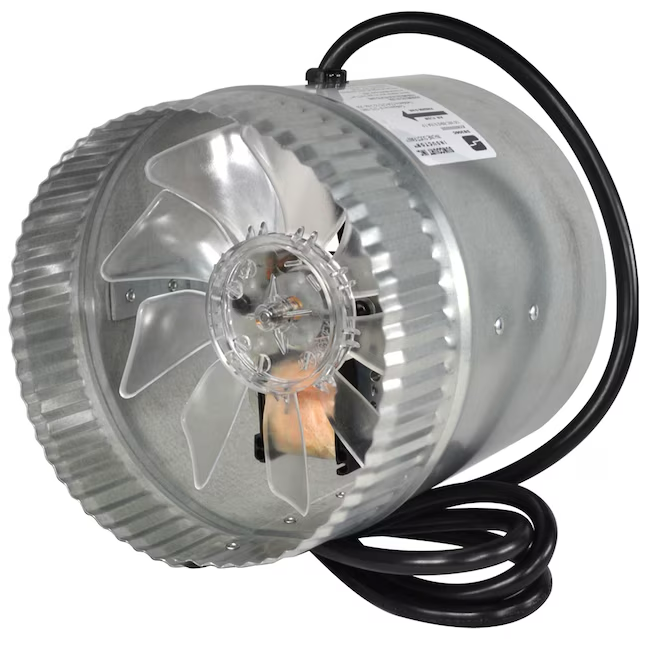 SUNCOURT Inductor 6-in dia 250-CFM Galvanized Steel Axial Duct Fan ...