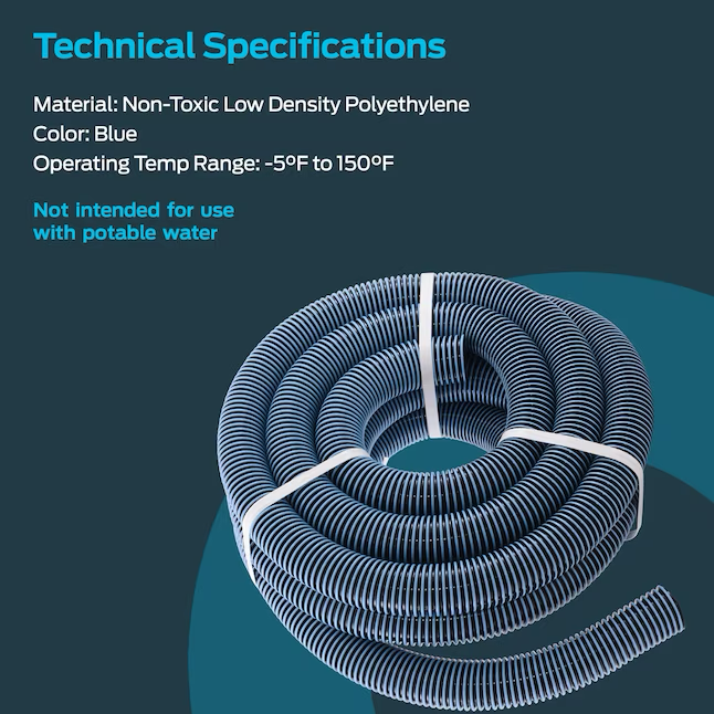 EZ-FLO 1-1/2-in Inner Diameter Polyethylene Flexible Spa Hose (By-the ...