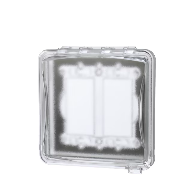 Hubbell 2-Gang Rectangle Clear Plastic Weatherproof Electrical Box Cov ...