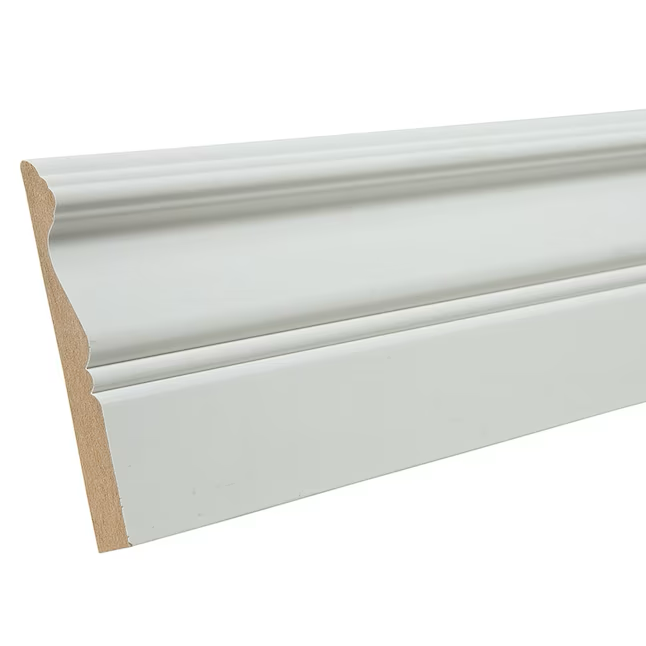 RELIABILT 15/32-in x 4-in x 12-ft Contemporary Primed MDF Baseboard Mo ...