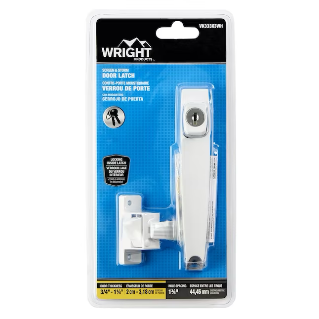 WRIGHT PRODUCTS 1.8-in Adjustable White Die-cast Metal Push-button Scr ...