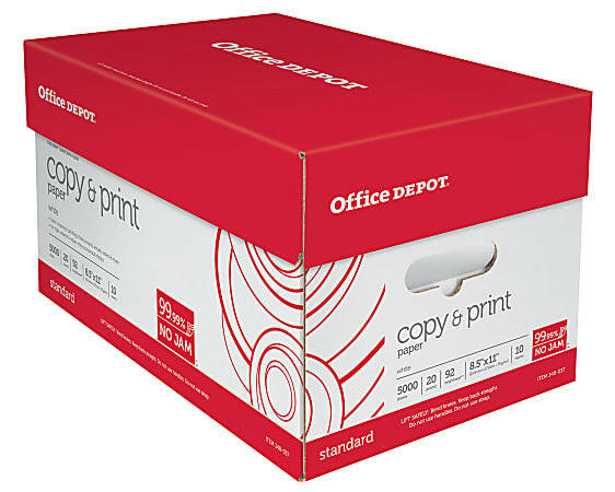 Office Depot Multi-Use Printer & Copy Paper, White, Letter (8.5 in. x ...