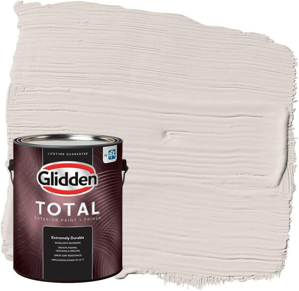 Glidden Total Exterior Paint & Primer Semi-Gloss, Steel Me – Saber Sales