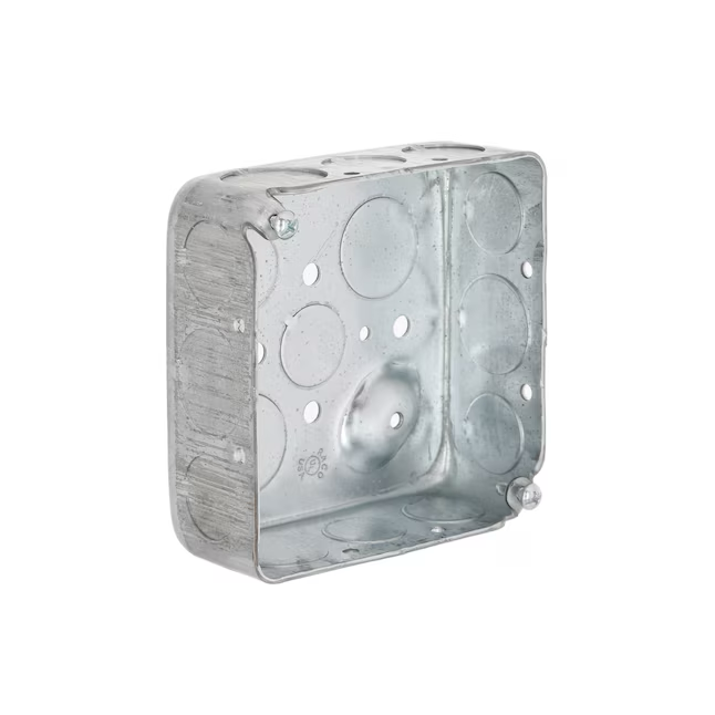 Hubbell RACO 2-Gang Galvanized Steel New Work Square Electrical Box ...