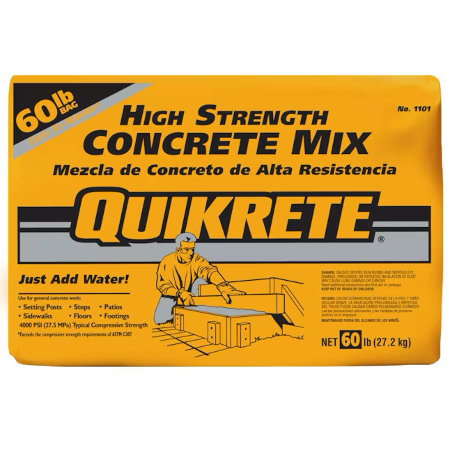 Quikrete 60-lb High Strength Concrete Mix – Saber Sales & Service