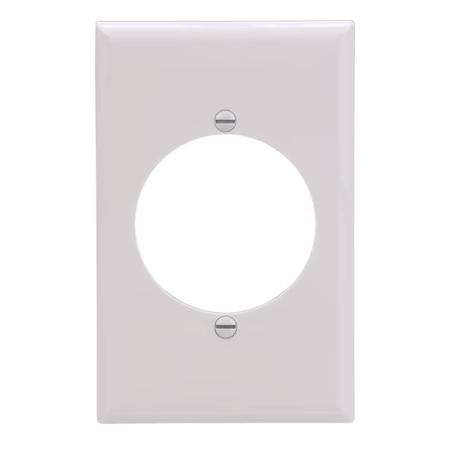 Eaton 1-Gang Midsize White Polycarbonate Indoor Round Wall Plate ...