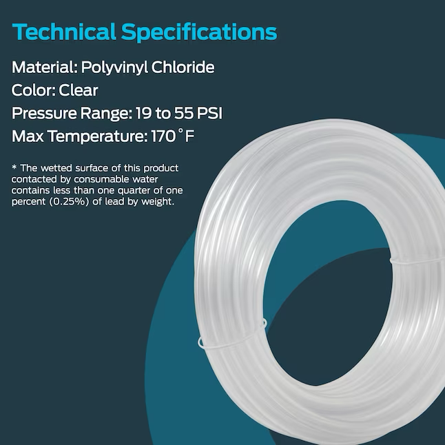 EZ-FLO 1/4-in ID x 10-ft PVC Clear Vinyl Tubing – Saber Sales & Service