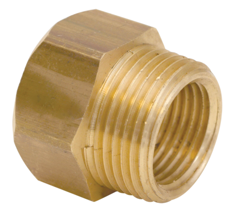 Eastman 3/4 in. FHT x 3/4 in. MIP Tapped 1/2 in. FIP Brass Hose-To-Pip ...