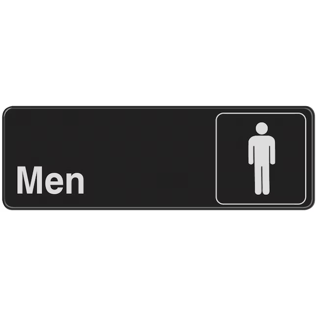 Hillman Sign Center 3-in x 9-in Acrylic Restroom Sign (Men) – Saber ...