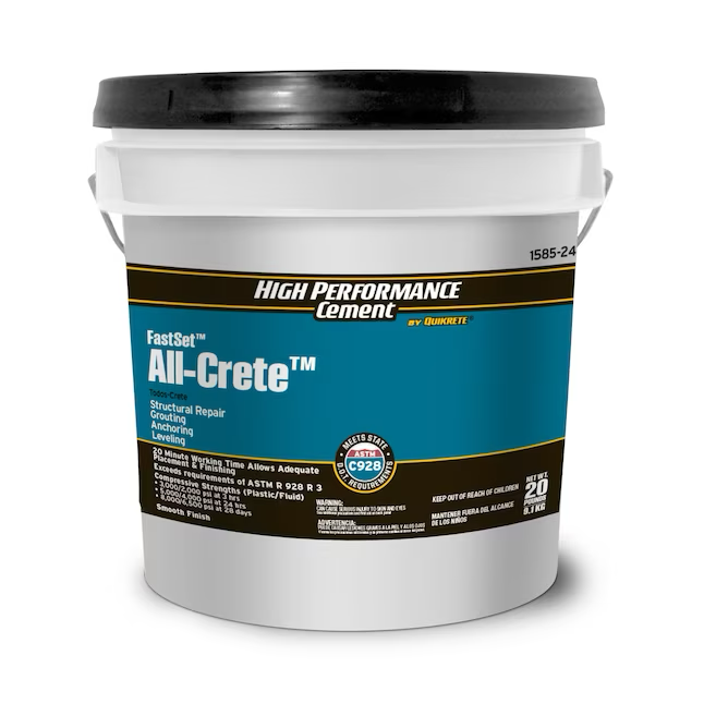 High Performance Cement by Quikrete FastSet All-Crete 20-lb Repair ...