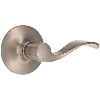 Wave Passage Door Lever 2-3/8" and 2-3/4" Backset Grade 3 Satin Nickel ...