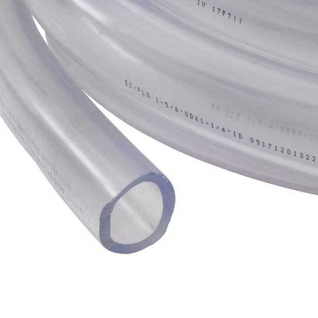 EZ-FLO 1-1/4-in Inner Diameter PVC Clear Vinyl Tubing (By-the-Foot ...