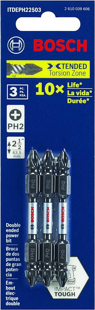 Bosch Impact Tough #2 Phillips Double End Bit Set – Saber Sales & Service