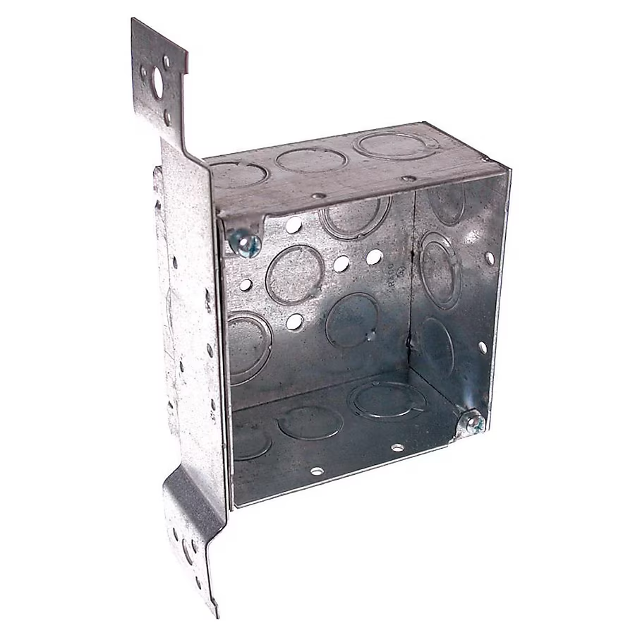 Hubbell RACO 2-Gang Galvanized Steel New Work Square Electrical Box ...
