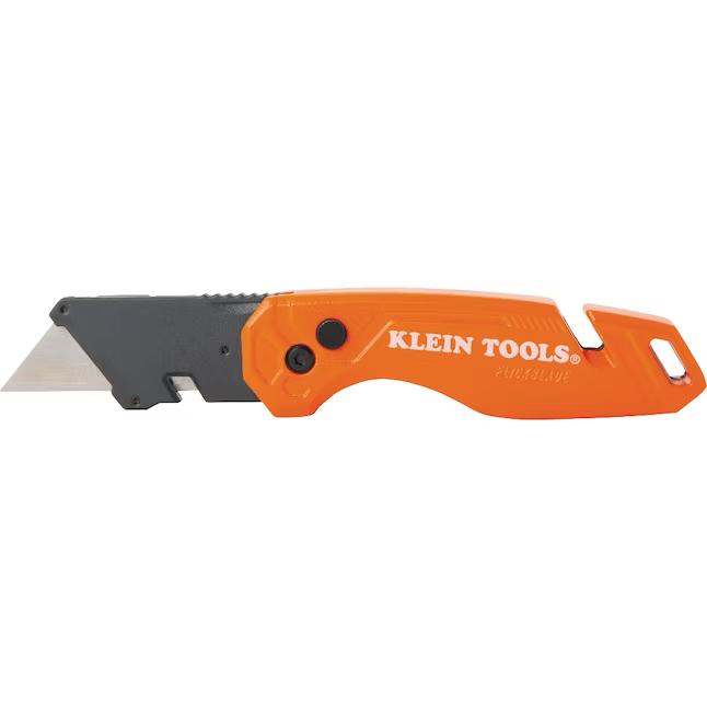 Klein Tools Flickblade 3/4-in 6-Blade Folding Utility Knife with On To ...