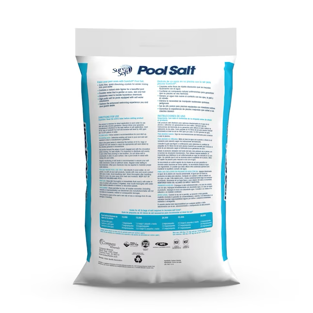 SureSoft 40 lb Bag of High-Purity Salt for Salt Water Pools – Saber ...