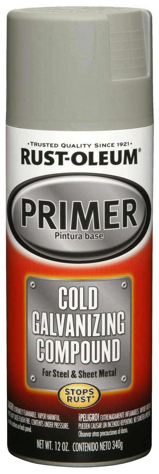 Rust-Oleum 12 oz. Gray Cold Galvanizing Compound Primer Spray — Saber ...