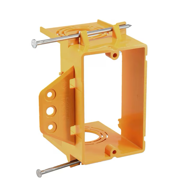 CANTEX 1-Gang Orange Plastic New Work Interior Wall Electrical Box Mou ...