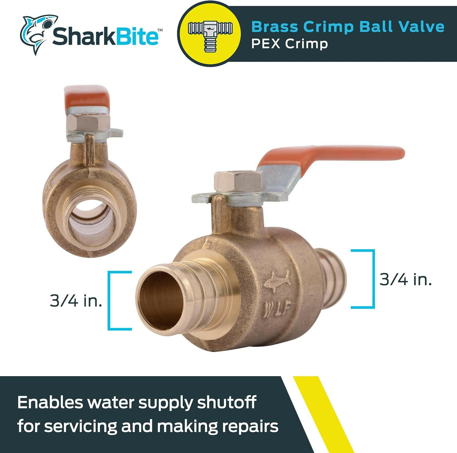 SharkBite 3/4 in. x 3/4 in. Brass Crimp Ball Valve – Saber Sales & Service