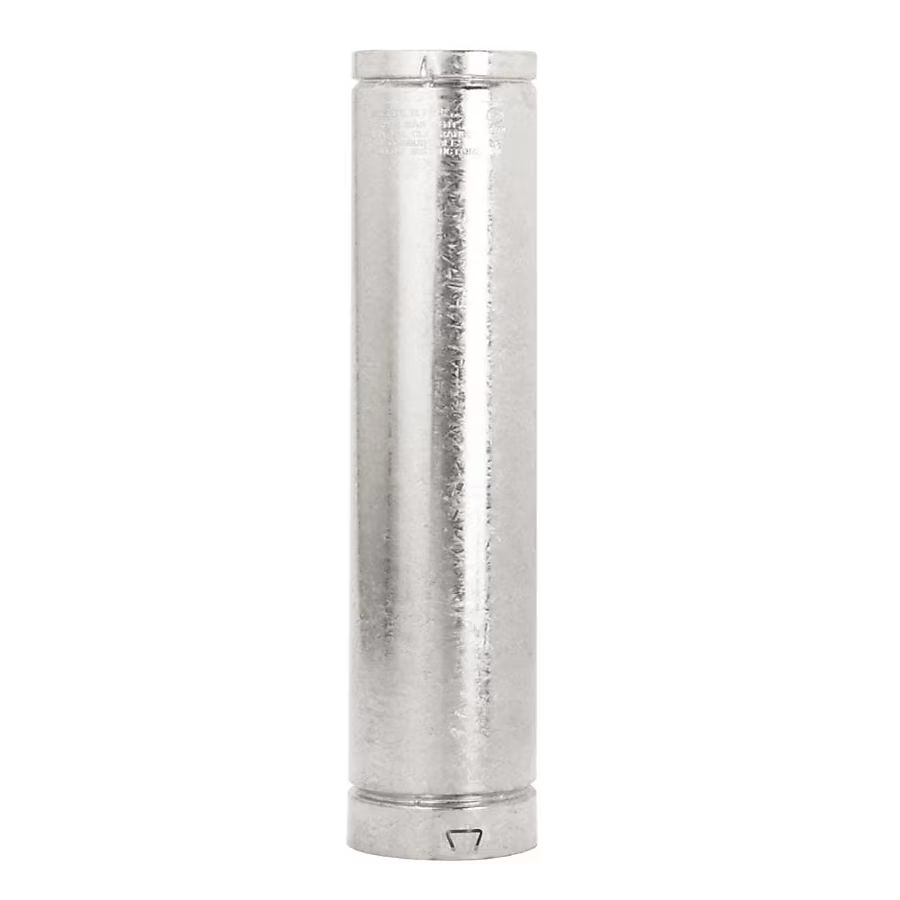 Selkirk 4-in x 18-in Galvanized Steel Gas Vent Pipe with Lock Tab Feat ...