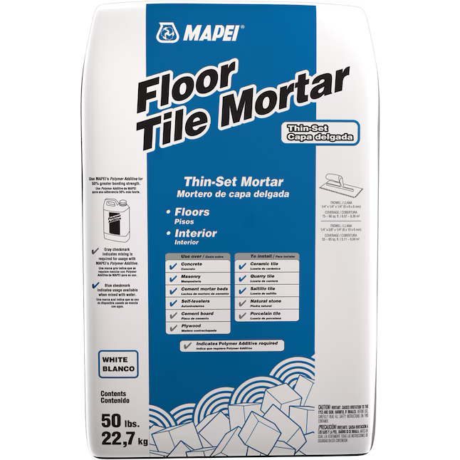 MAPEI Floor Tile White Thinset Tile Mortar (50-lb) – Saber Sales & Service