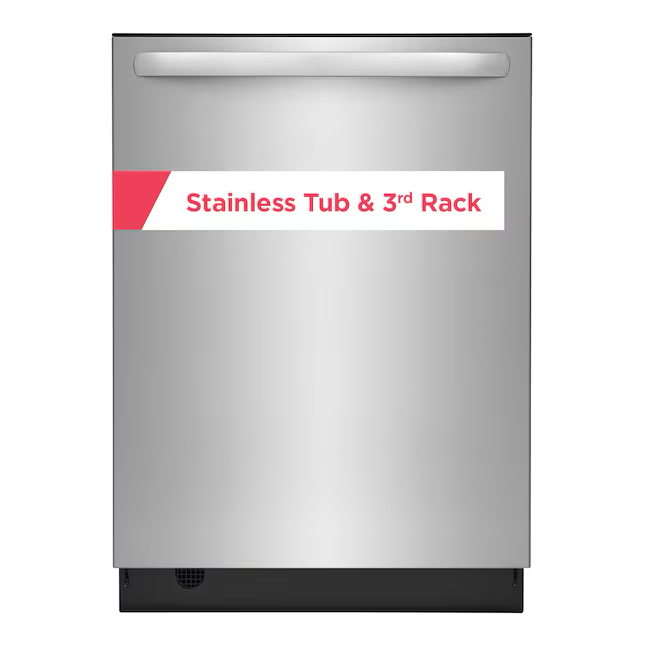 Frigidaire Stainless Steel Tub Top Control 24-in Built-In Dishwasher W ...