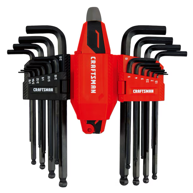 CRAFTSMAN 20-key Standard (Sae) and Metric Combination Hex Key Set ...