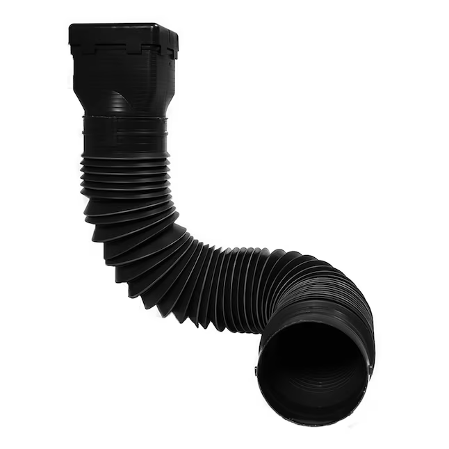 Spectra Universal Ground Spout Extension Black Polymer 24-in Black Dow ...