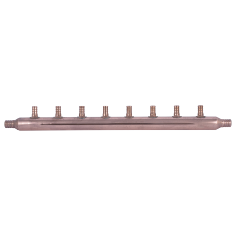 SharkBite 3/4 in. x 1/2 in. PEX-B Crimp Copper 8-Port Open Manifold ...