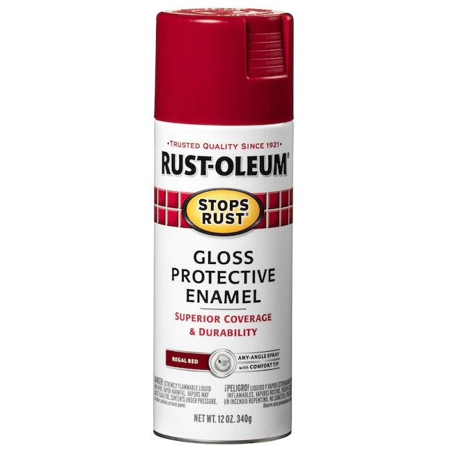 Rust-Oleum Stops Rust Gloss Regal Red Spray Paint (NET WT. 12-oz ...