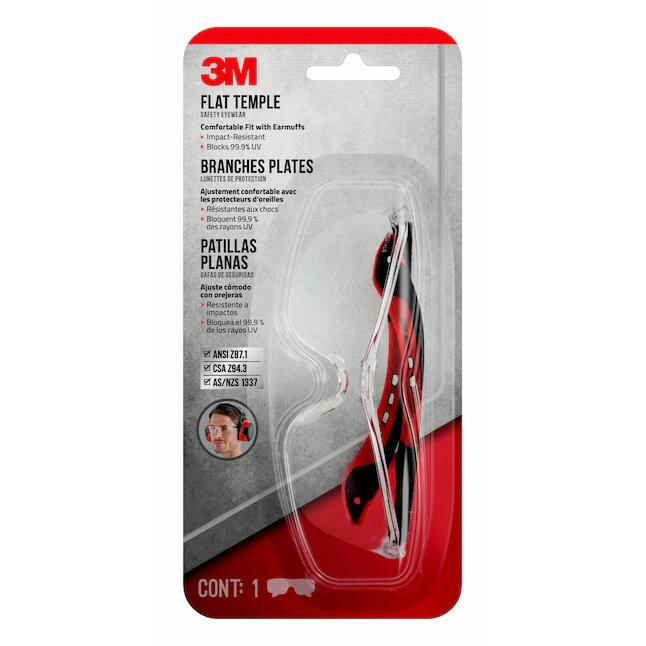 3M Flat temple Plastic Safety Glasses – Saber Sales