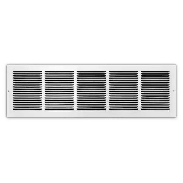 24 in. x 6 in. 1-Way Steel Baseboard Return Air Grille in White – Saber ...