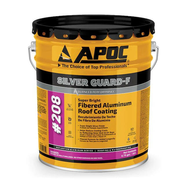 APOC Silver Guard-F 4.75-Gallon Aluminum Reflective Roof Coating (Warr ...