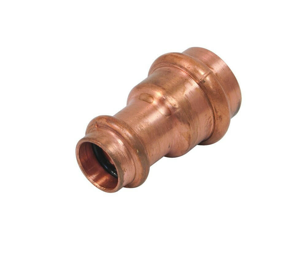 3/4 in. x 1/2 in. Copper Press x Press Pressure Coupling with Stop ...