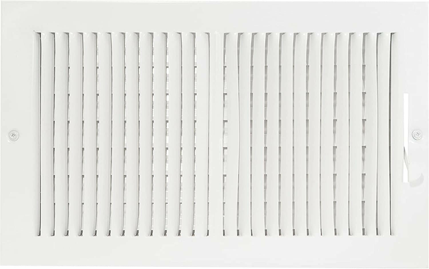 EZ-FLO 14 x 8 Inch Two-Way Ventilation Steel Sidewall/Ceiling Register ...