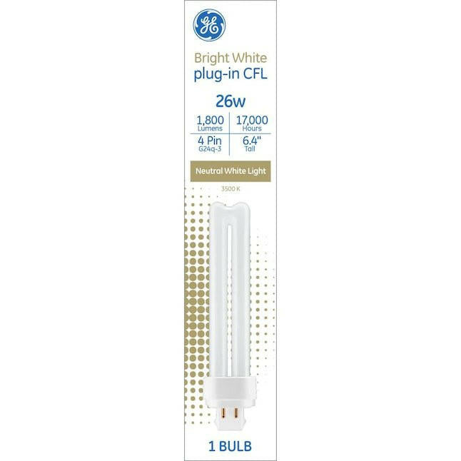 GE 100-Watt EQ Double tube Bright White G24d-4 Pin Base Incandescent L ...