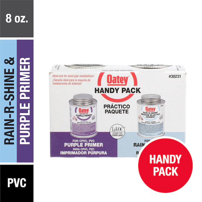 Oatey Handy Pack 8-fl oz Purple and Blue PVC Cement and Primer – Saber ...