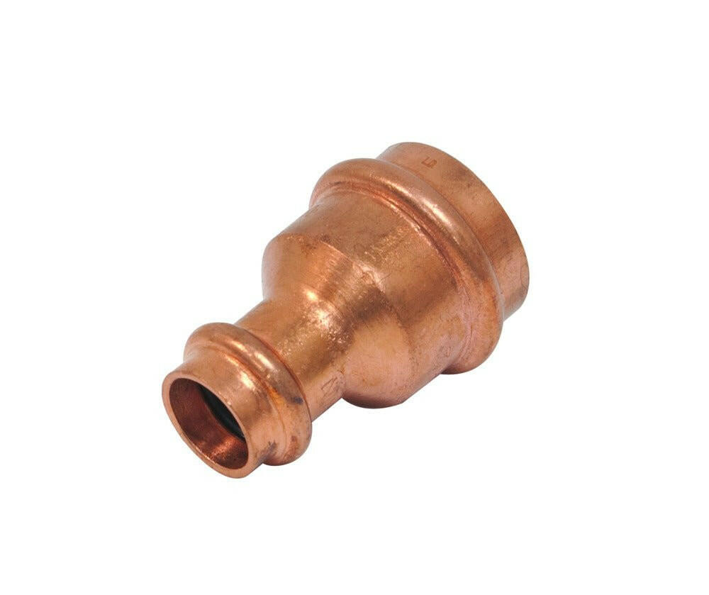1 in. x 1/2 in. Copper Press x Press Pressure Coupling with Stop ...