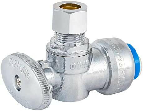 Eastman Speed-Flex 1/4-Turn Angle Stop Valve - 1/2 in. Push-Fit x 3/8 ...