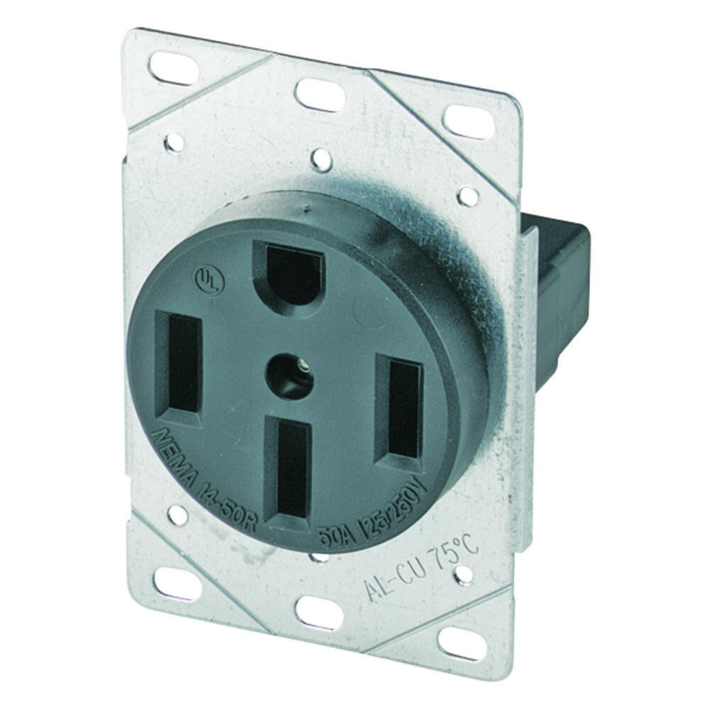 Range Receptacle 4 Wire – Round Flush Wall Mount 50 Amp – Saber Sales ...