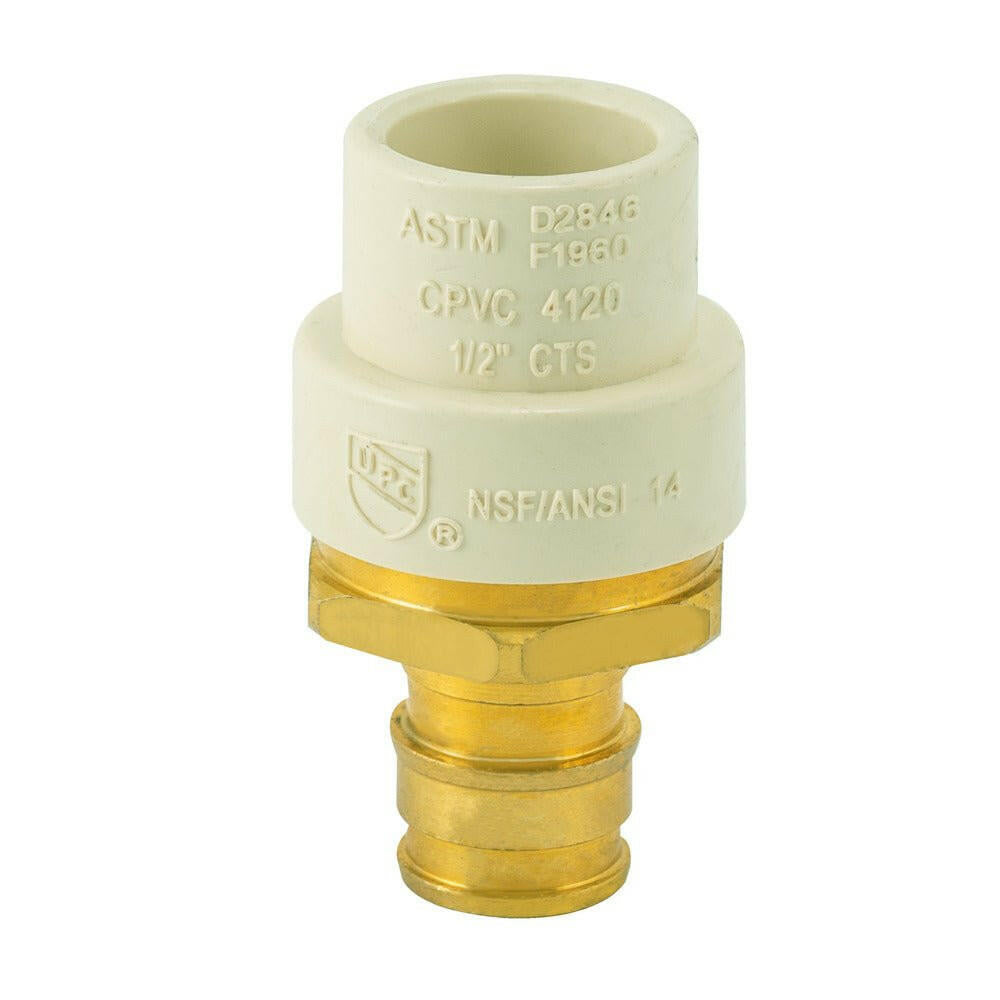 Adaptador PEX de transición de CPVC x latón: deslizamiento de 1/2 pulg ...
